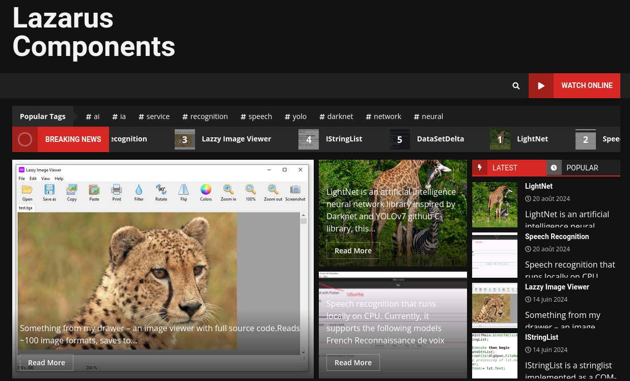 Lazarus Components website sources – Lazarus Components